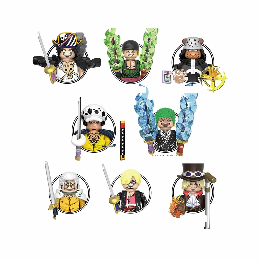 Hot Toys New Building Blocks ONE PIECE Monkey D Luffy Roronoa Zoro Kuma ...