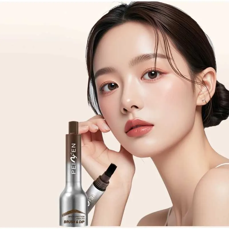 Rotating Eyebrow Stamp Brush - Brown, Velvet Tip, Quick Dry ...