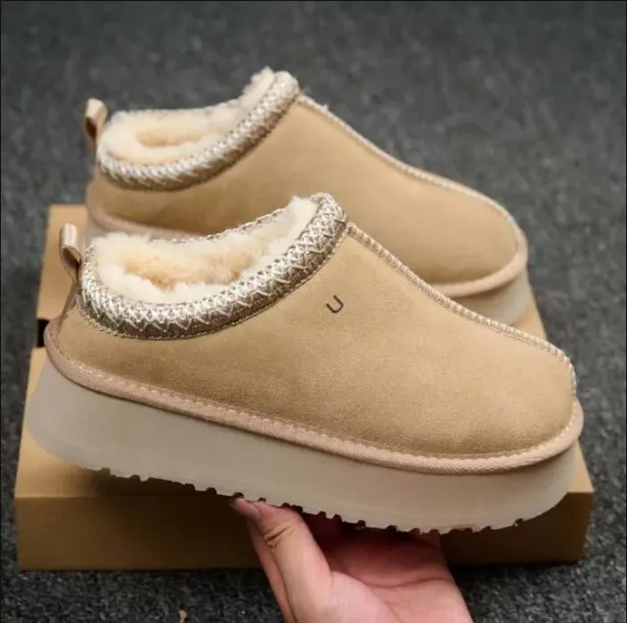 Tazz Tasman Chestnut Fur Slides 25 Snow Boots For Women And Men With ...
