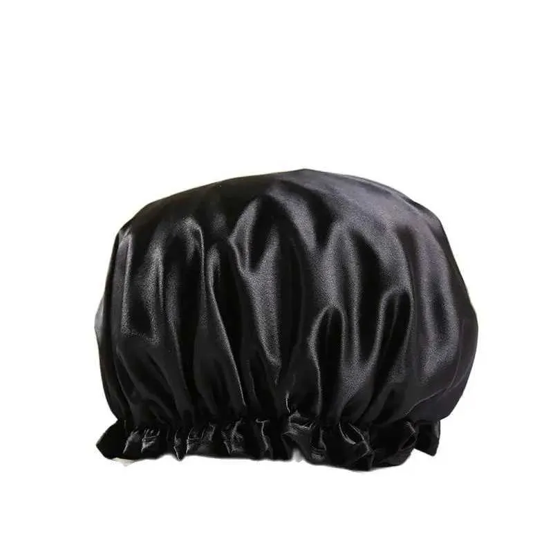 Reusable Waterproof Shower Cap for Women - Soft Silicone Bath Hat for ...