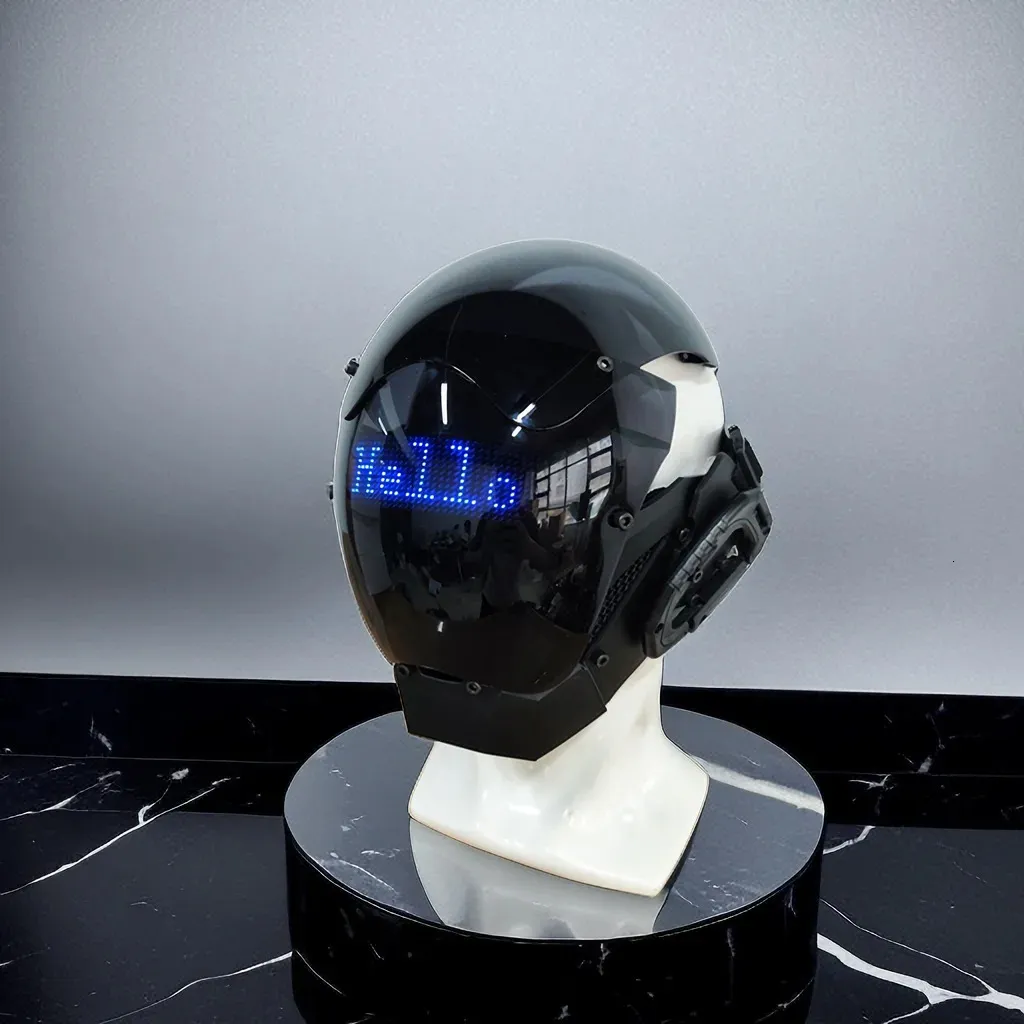 Cyberpunk Mask Adult Role Playing Technology Perception DIY Text LED ...