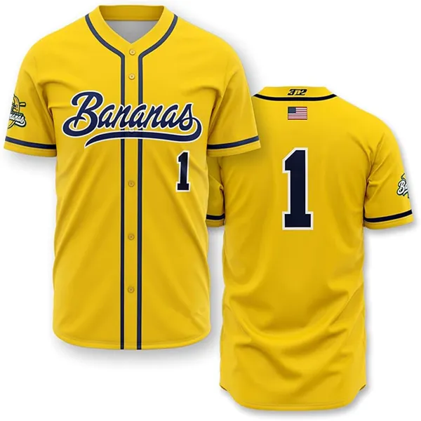 Savannah Bananas Baseball Jerseys - Jared Donalson, Dr Meadows, Bill ...