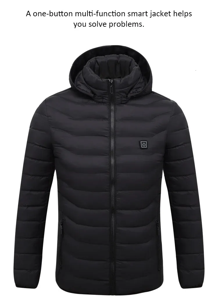 Heated Jacket: Mens Warm Waterproof Jacket with USB Charging & Smart ...