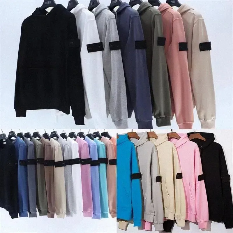 Designer stone mens jackets casual pullover black hoodie 100% cotton ...