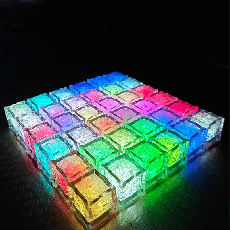 Reusable LED Ice Cube Lights - Multicolor Flashing, Waterproof, for ...