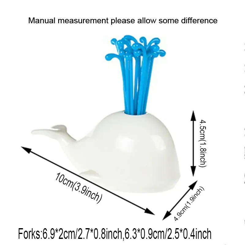 Beluga Whale Birdie Fruit Fork Cute Cartoon Animal Food Tasting ...