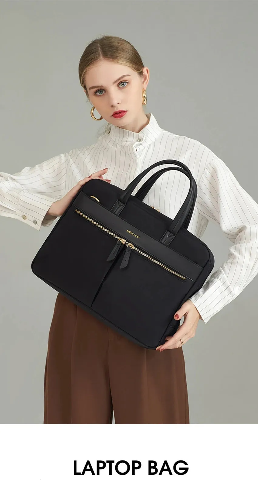 Stylish Laptop Case Briefcase for Women - Waterproof Notebook Bag for ...