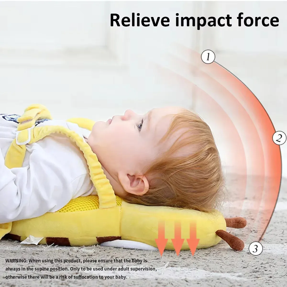Baby Head Safety Backpack - Anti-Fall Protection Pillow, Soft & Highly ...