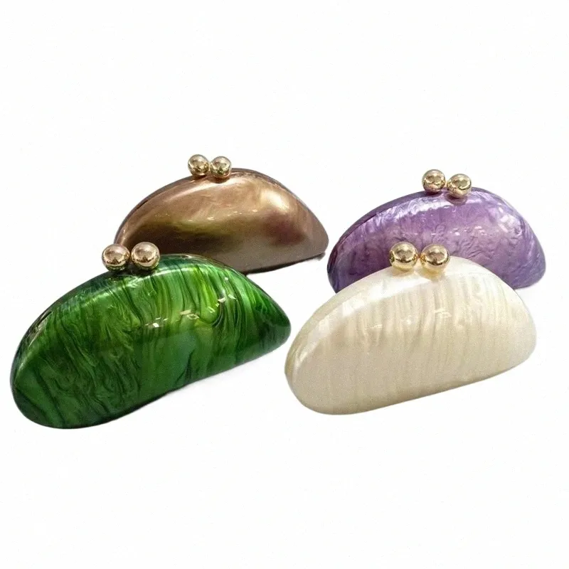 Acrylic Shell Shape Clutch Bag: Women's Designer Evening Party Cute ...