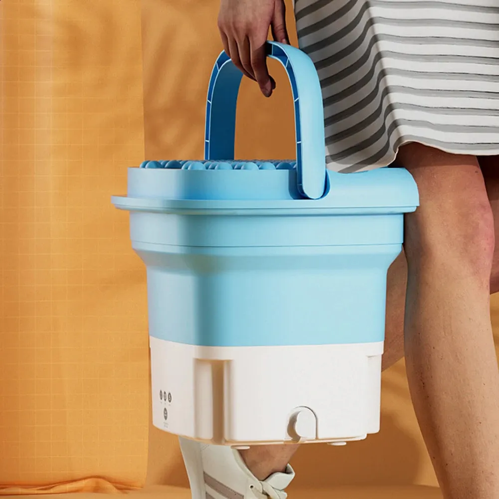 Foldable Mini Portable Washing Machine Bucket With Dryer Bucket ...