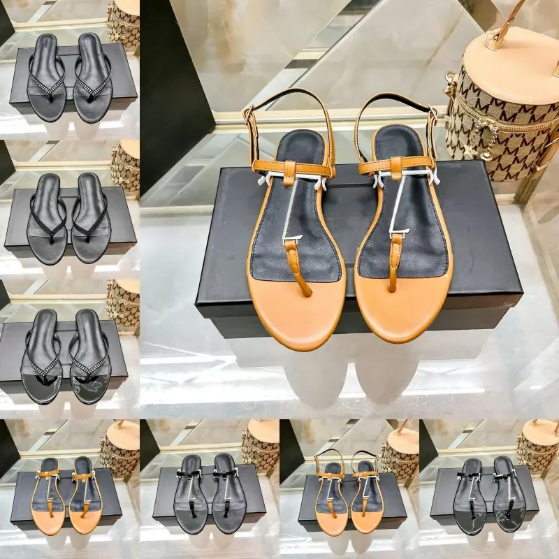 2025 Luxury Sandals Women Designer Slippers Flat Slides Letters Fashion ...