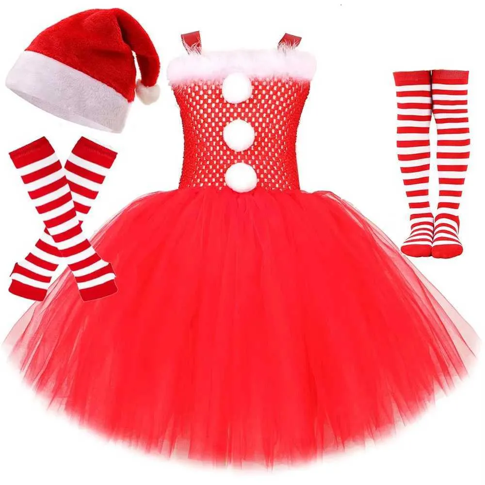Childrens Santa Costume Red Xmas Dress: Festive Tutu Dress For Girls ...