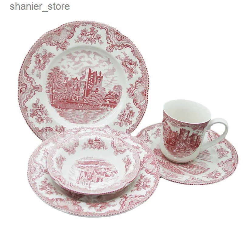 Plates And Silverware Set European Dinnerware Sets Pink Castle Inspired ...
