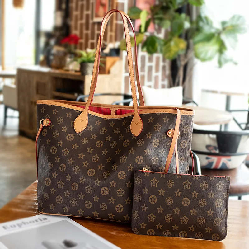 Large Designer Tote Bag Stylish Printed Leather Shoulder Bag For Beach ...