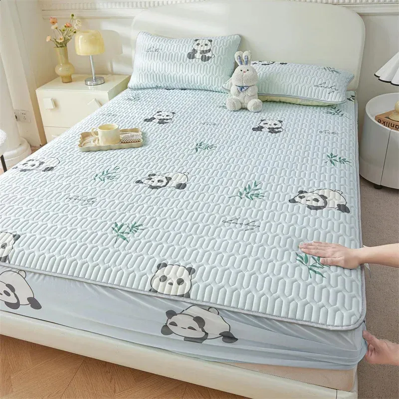 Cooling Feel Summer Latex Folding Bed Protector Mats Kit Single/Double ...