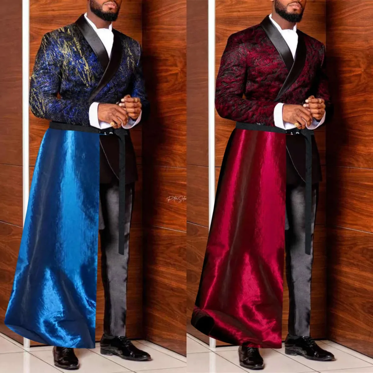 Royal Satin Mens Suit Jacket & Pant With Long Cape ... From Greatvip ...