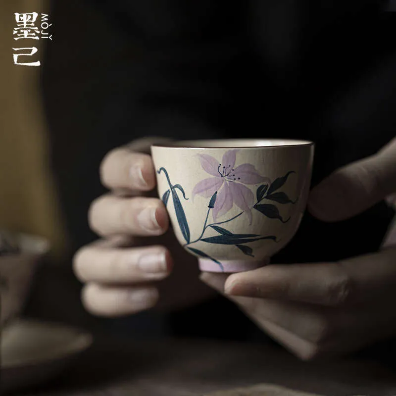 Hand Painted Kung Fu Set With Moji Makeup Earth Purple Clay Tea ...