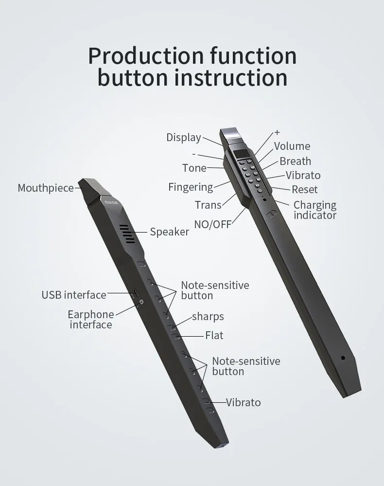 Mini Electric Piano: Portable Digital Flute Keyboard for Pitch Practice ...