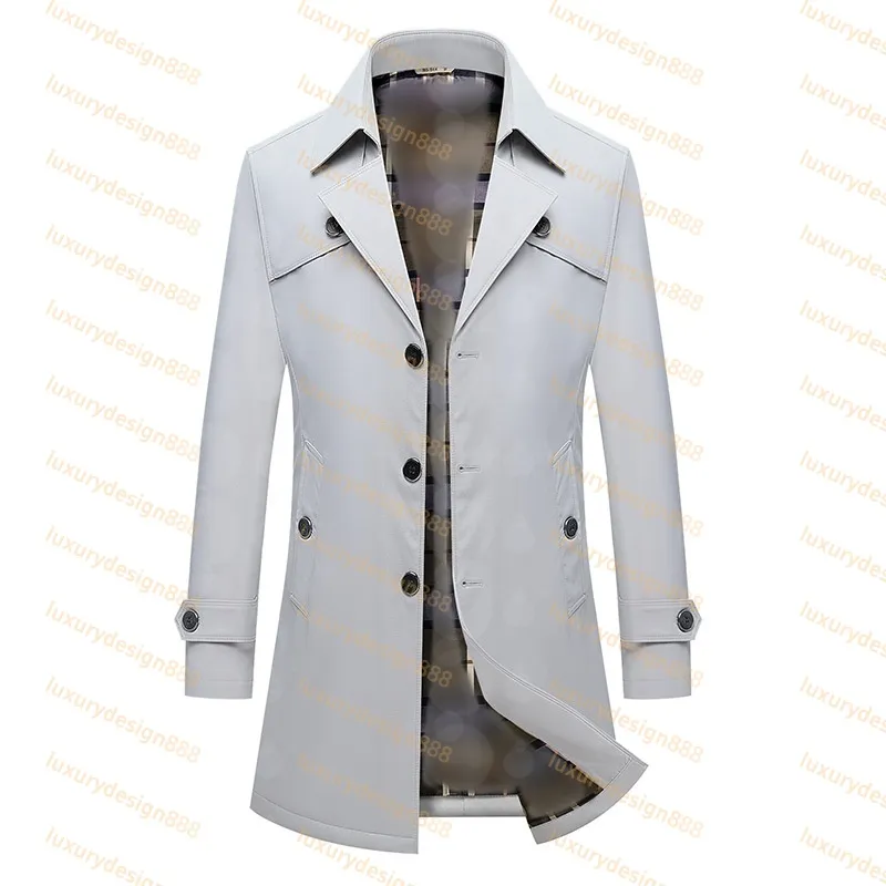 High Quality Plaid Designer Men's Classic Trench Coat Mens Spring ...