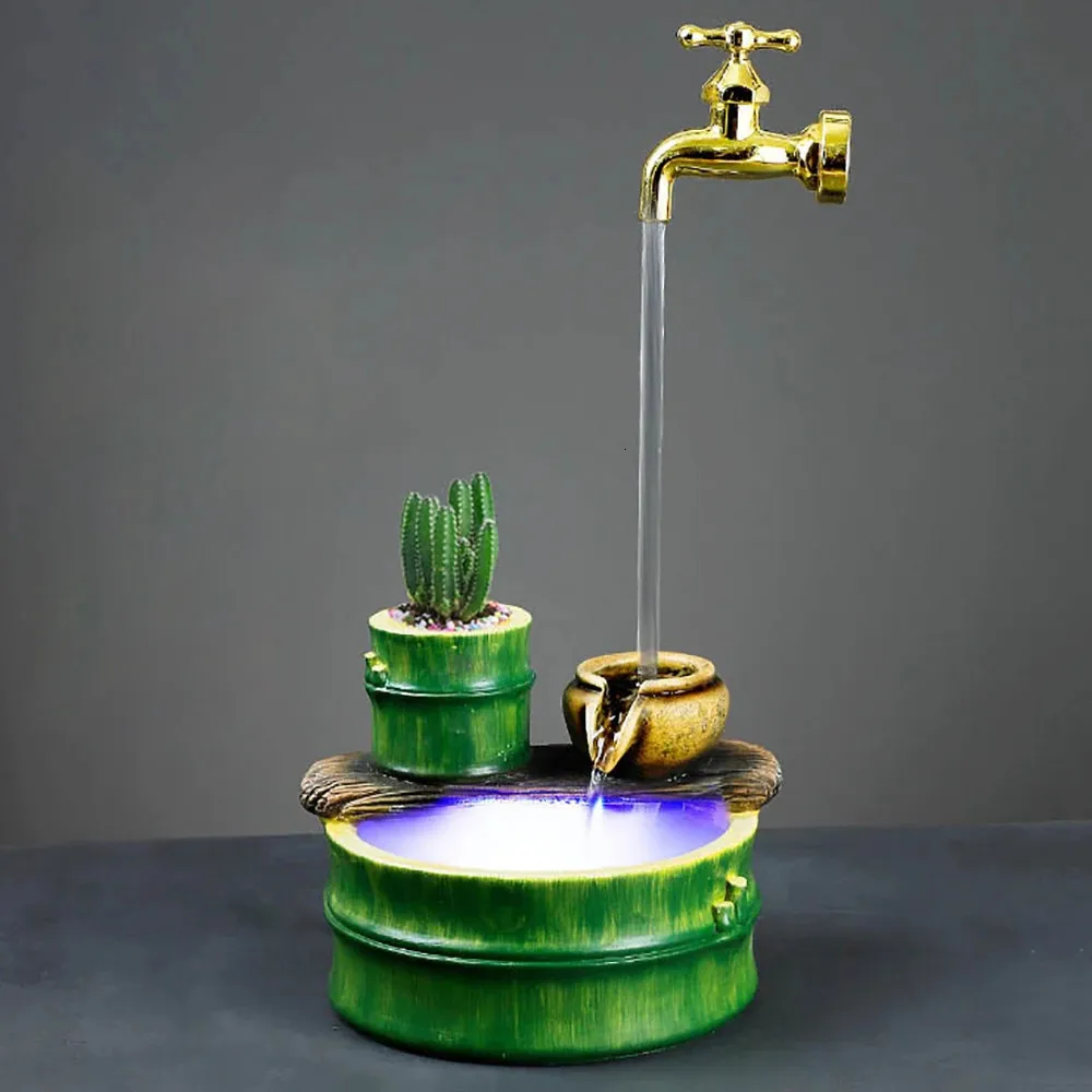 Rockery Flowing Water Floating Faucet Desktop Fountain Relaxation Sound ...