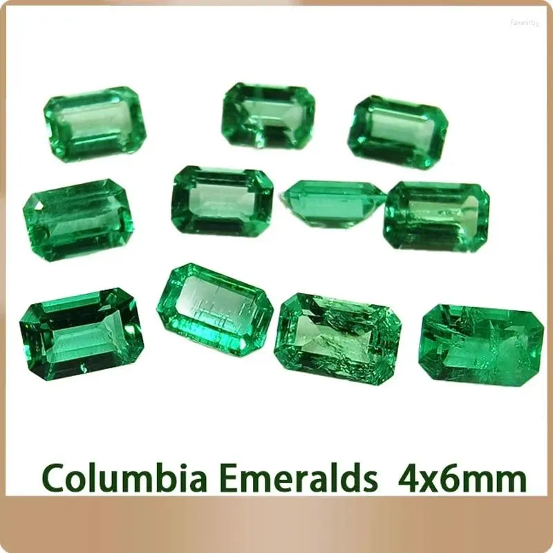 Loose Gemstones Lab Grown Emerald Cut Emeralds Hydrothermal Hand ...