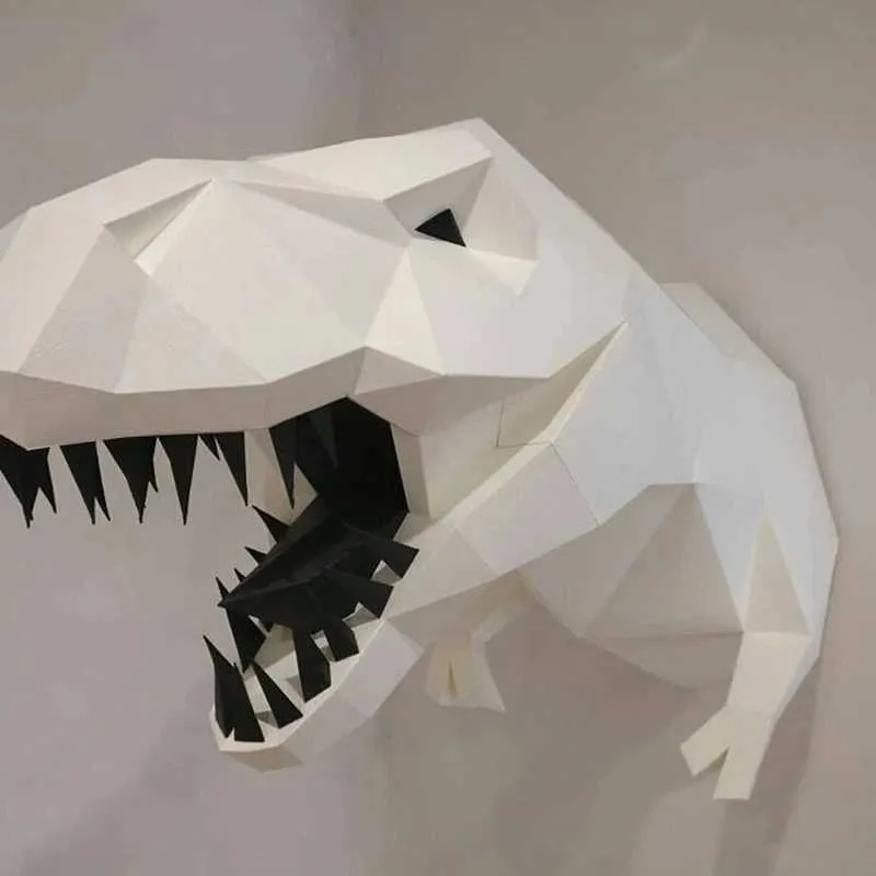 DIY Tyrannosaurus Rex 3d Paper Model For Home Decoration 3D Wall Decor ...
