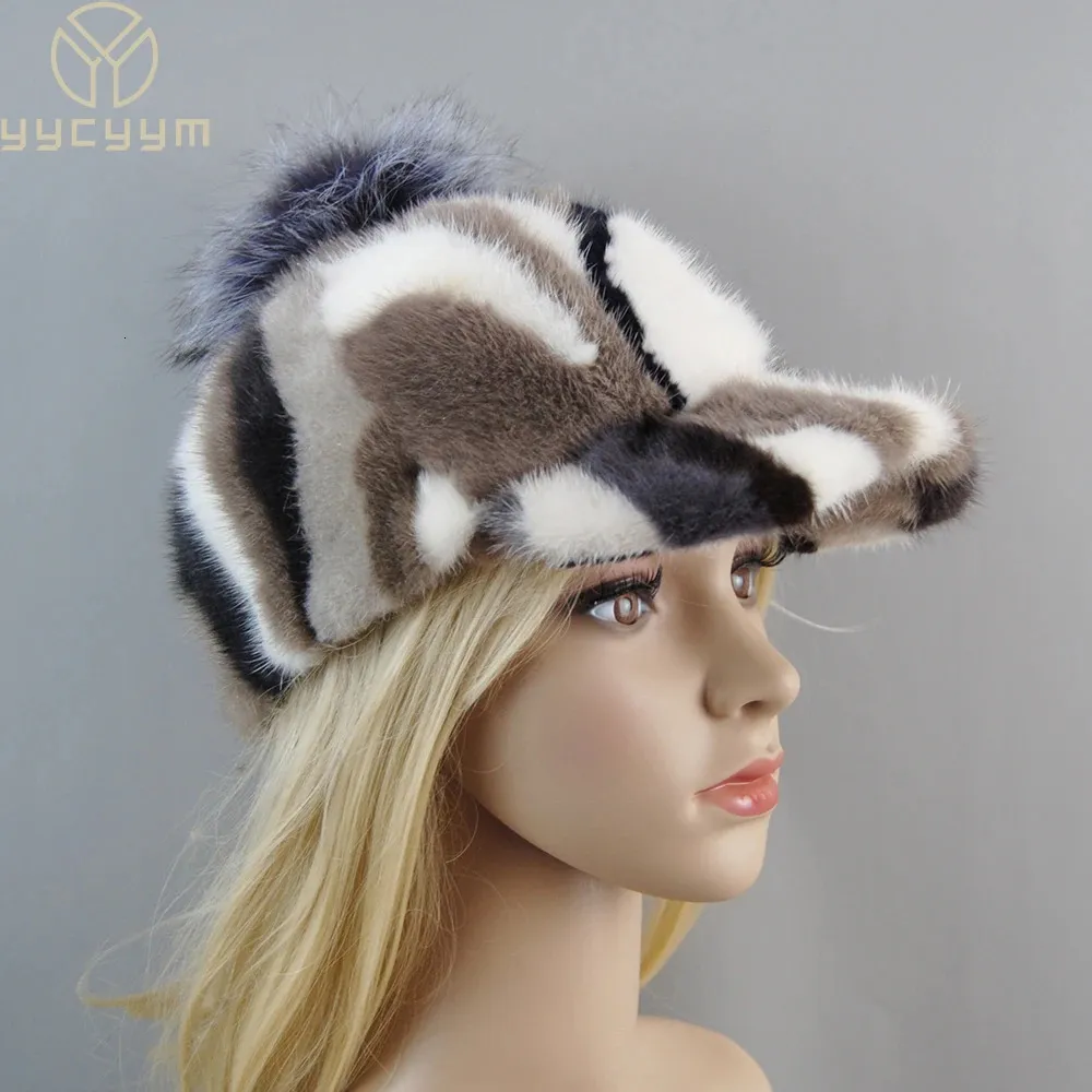 Premium Real Fur Winter Hat with Fox Fur Ball - Warm, Thick & Stylish ...