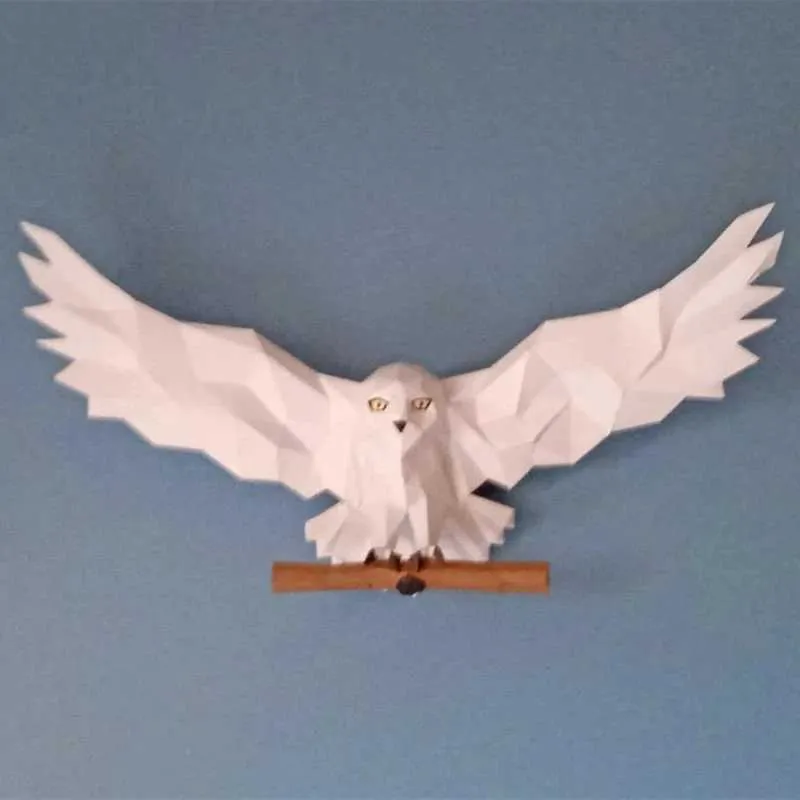 Handmade 70cm Owl Paper Craft Model For DIY Architecture, Papercraft ...