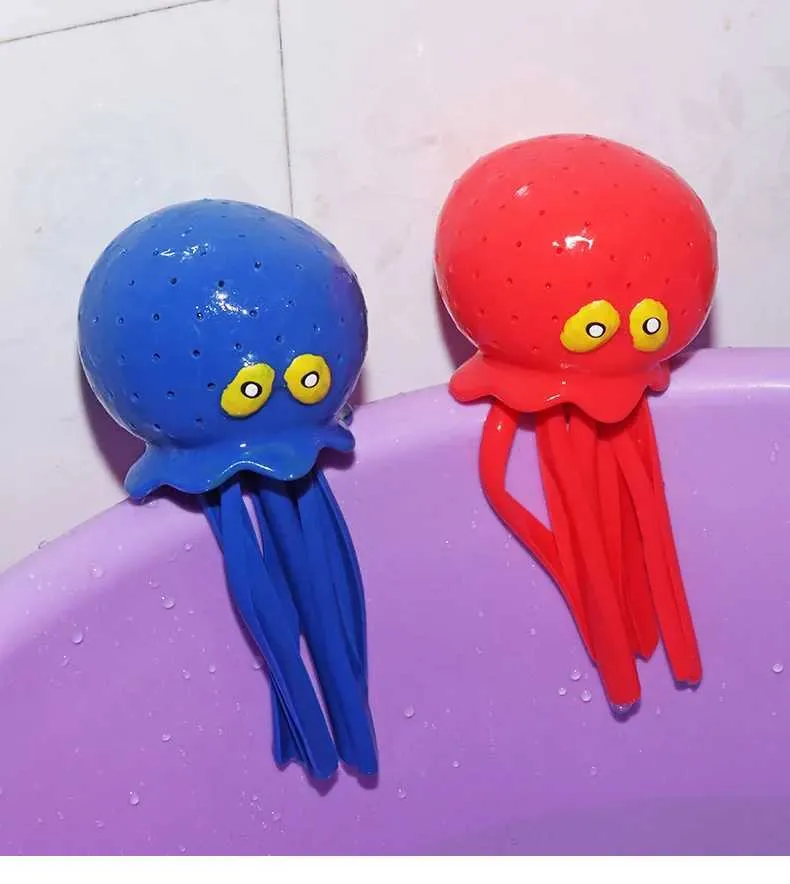 4 Pack Octopus Bath Toys - Colorful Squeeze Sensory & Water Play for ...