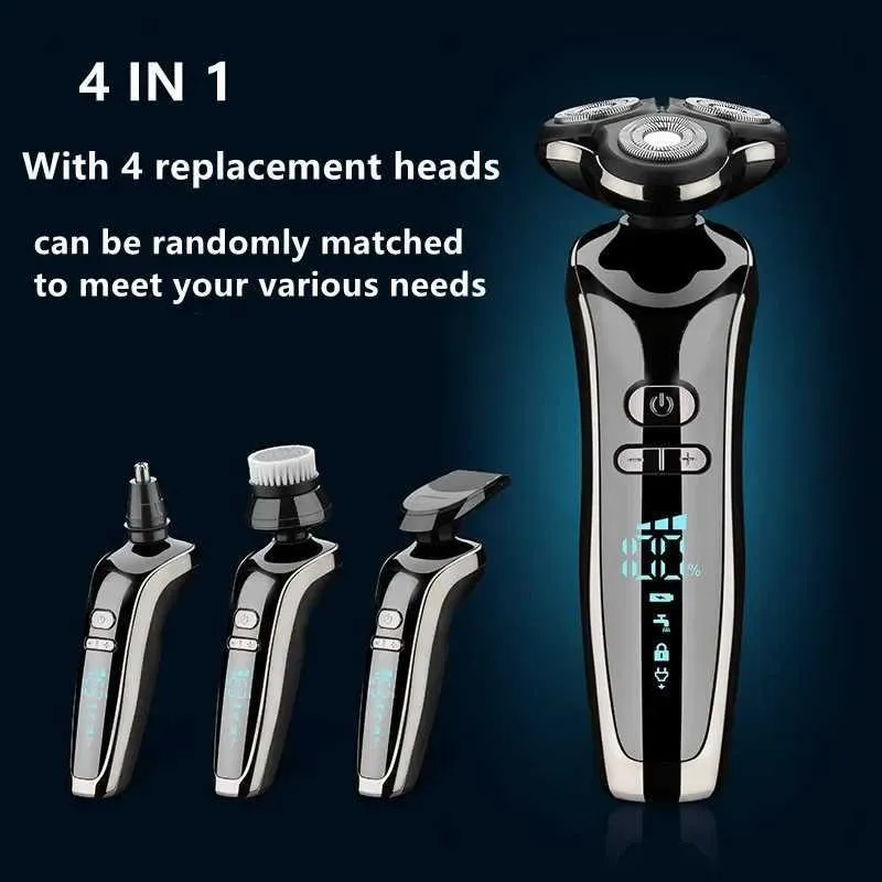 Professional USB best cordless hair shaver for Men - 4D Beard Trimmer ...