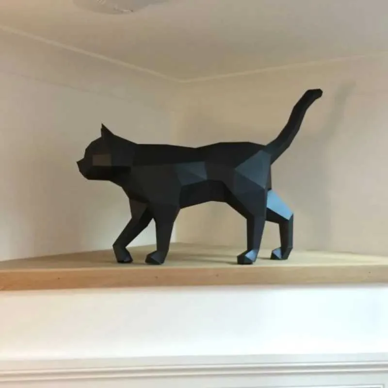 Handmade 60cm Cat 3d Model To Papercraft For Architectural Home Decor ...