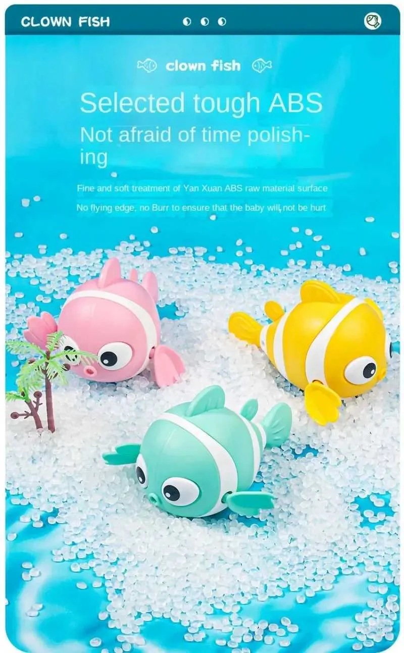 Wind-Up Swimming Fish Bath Toys for Toddlers - Cute Animal Floating ...