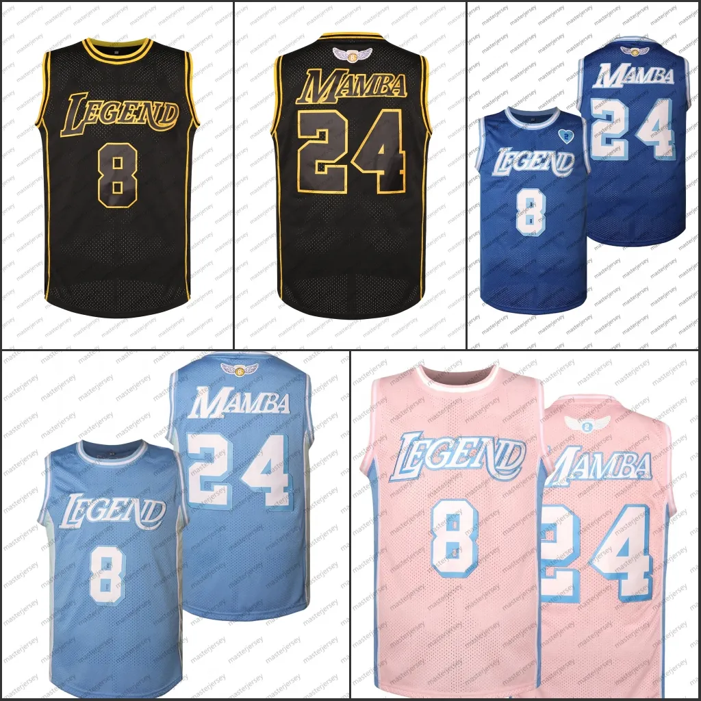 Men's Embroidered Vintage Basketball Shirts #8 24 Sports Team With Crew ...