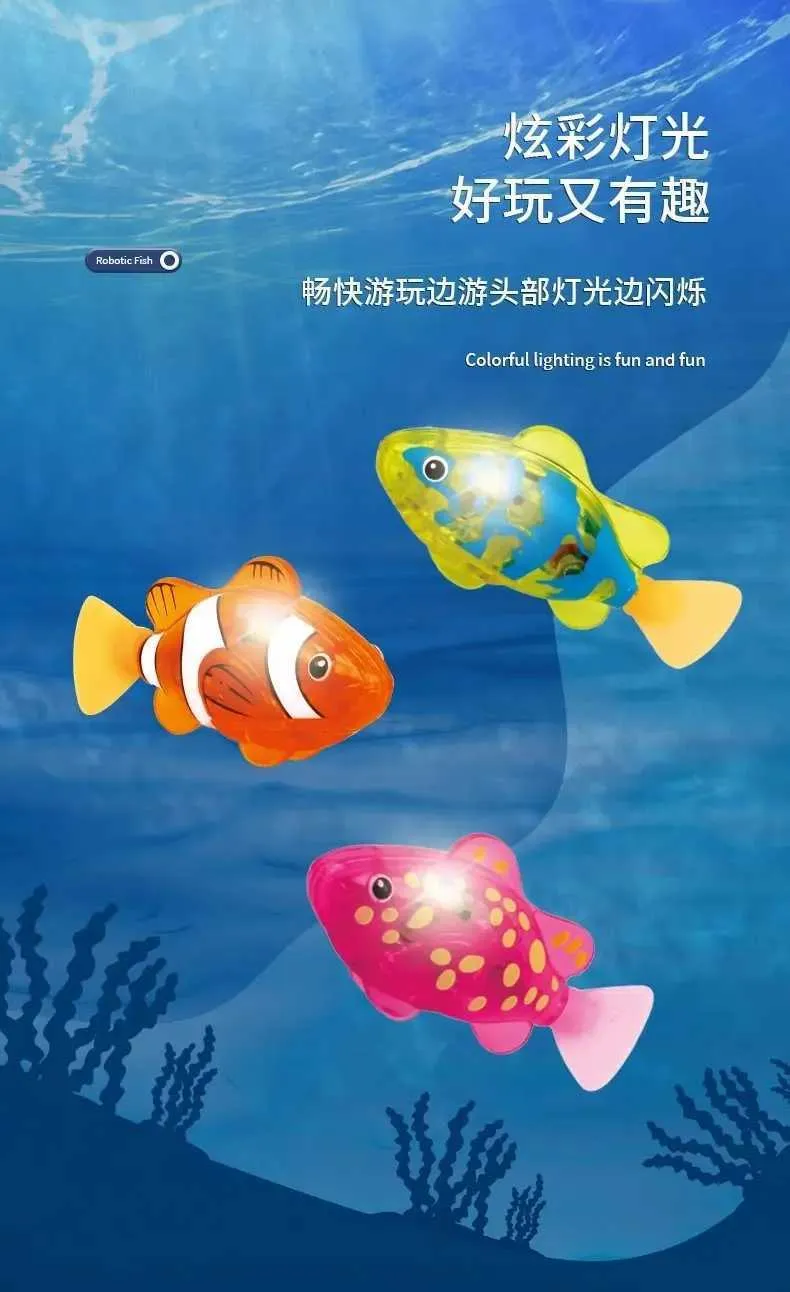 Interactive Electric Swimming Clownfish Bath Toy - Realistic Motion ...