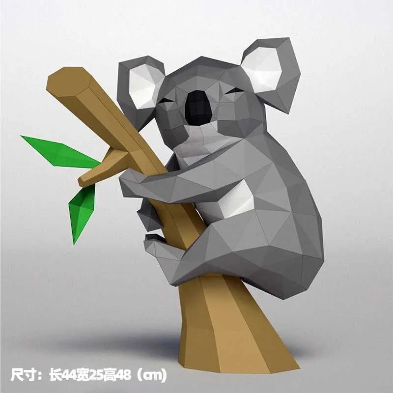 Handmade 3D Koala Model 3 For Architecture/DIY House, Folding Paper ...