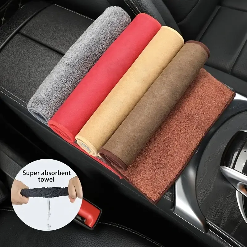 Premium Car Cleaning Towel - Super Absorbent Suede & Cotton, Scratch ...