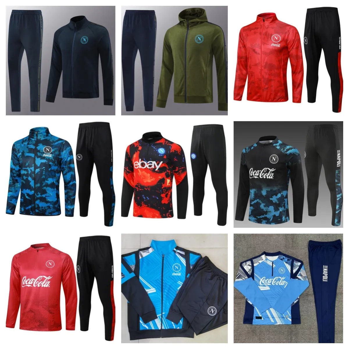 Napoli 2425 Soccer Training Suit Home & Away Soccer Uniform With LUKAKU ...