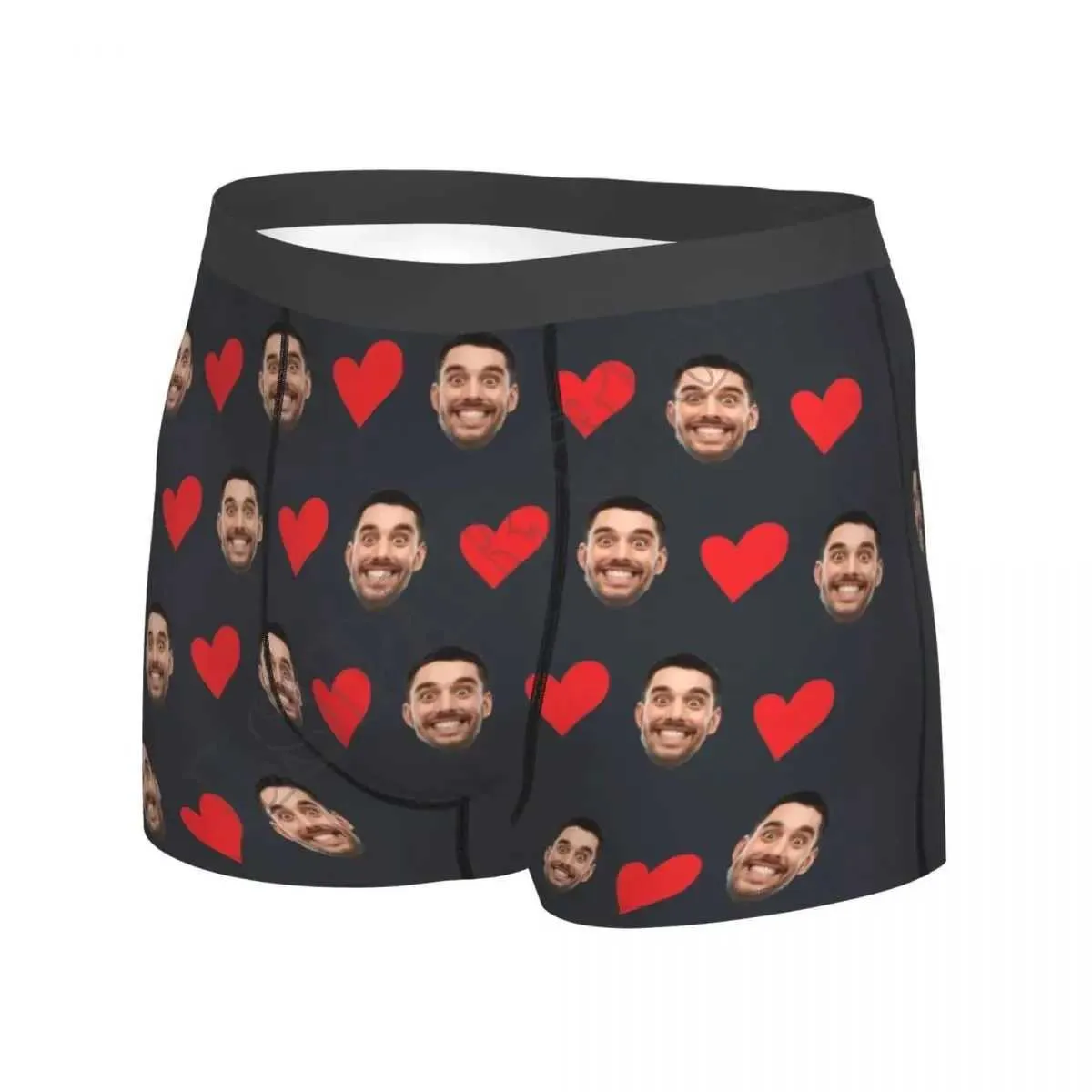 Custom Photo Print Boxer Briefs With Heart Pattern –... From Tidal ...