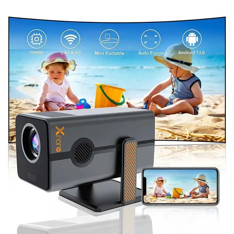 4K Mini Projector: Android 13, Dual WiFi, 300 ANSI Lumens - Portable ...