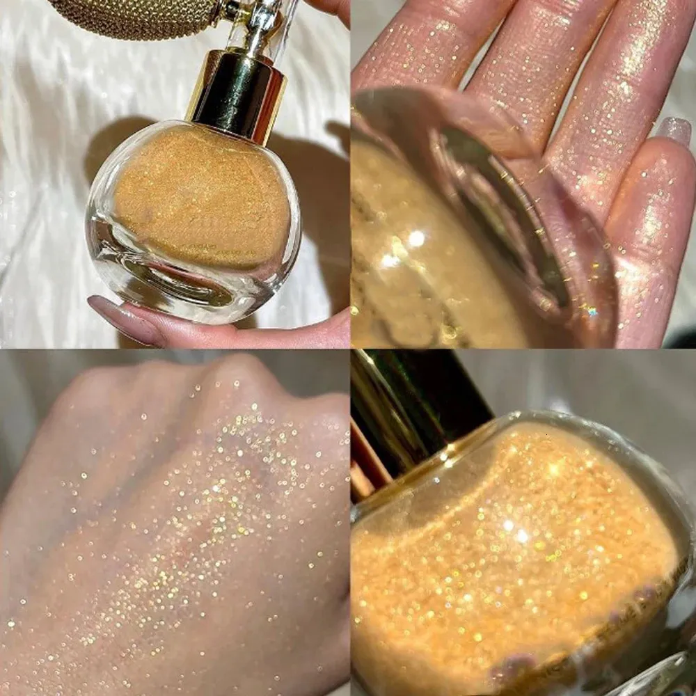 Shimmer Highlighter Spray: Pearlescent Face & Body Glitter Powder for ...