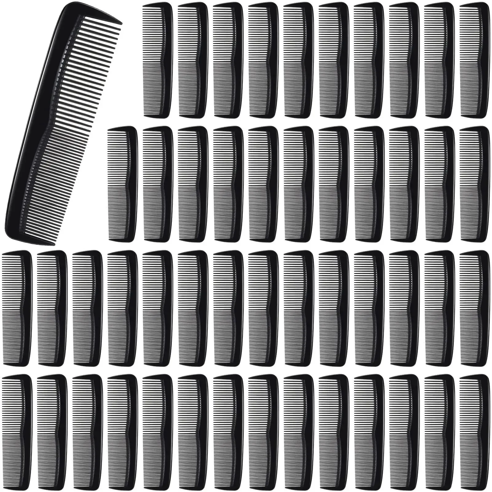50 men's pocket combs 5-inch wide fine tooth plastic hairdressing combs ...