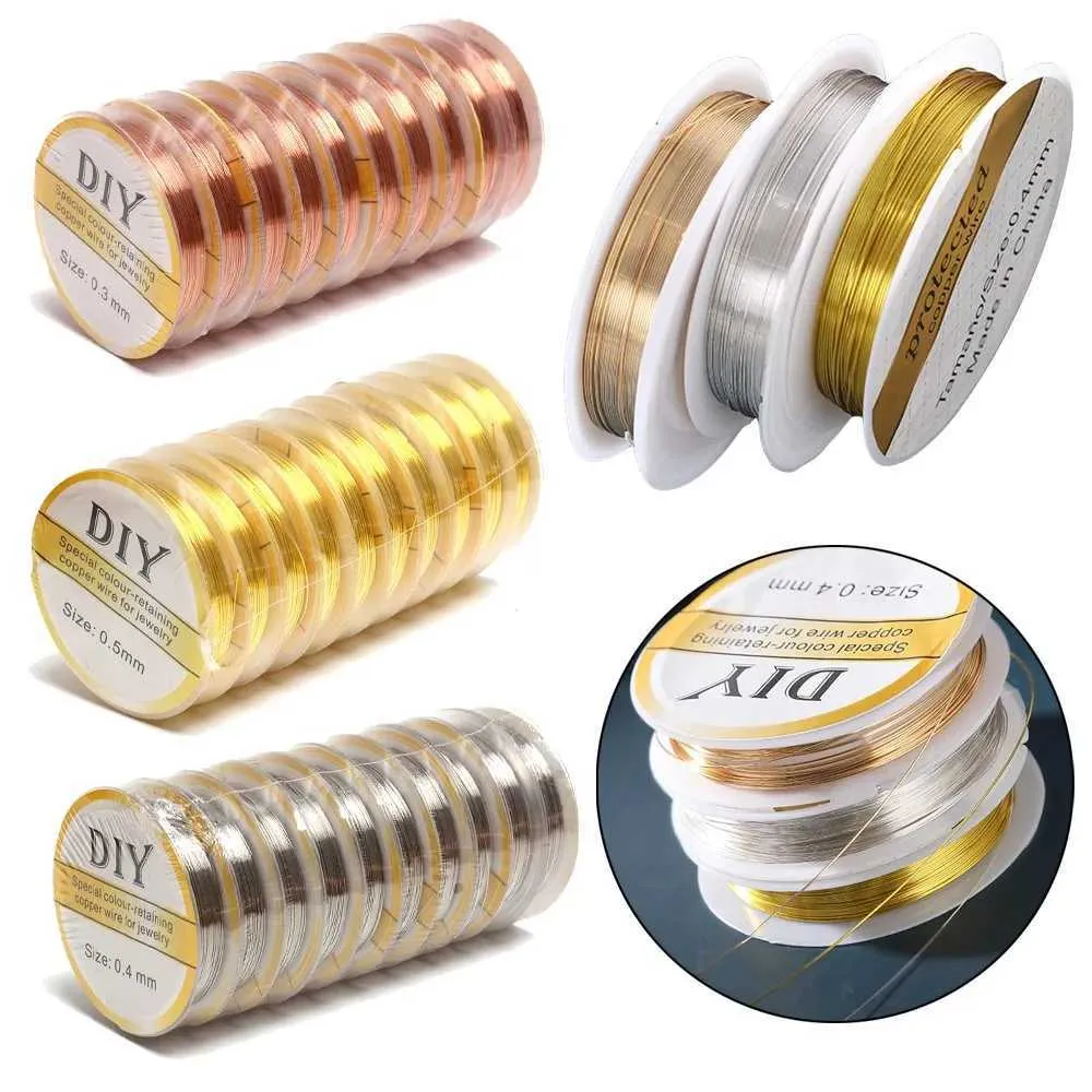 Gold Bead String Wire for Jewelry Making - 0.3-0.8mm Brass Copper, 1 ...