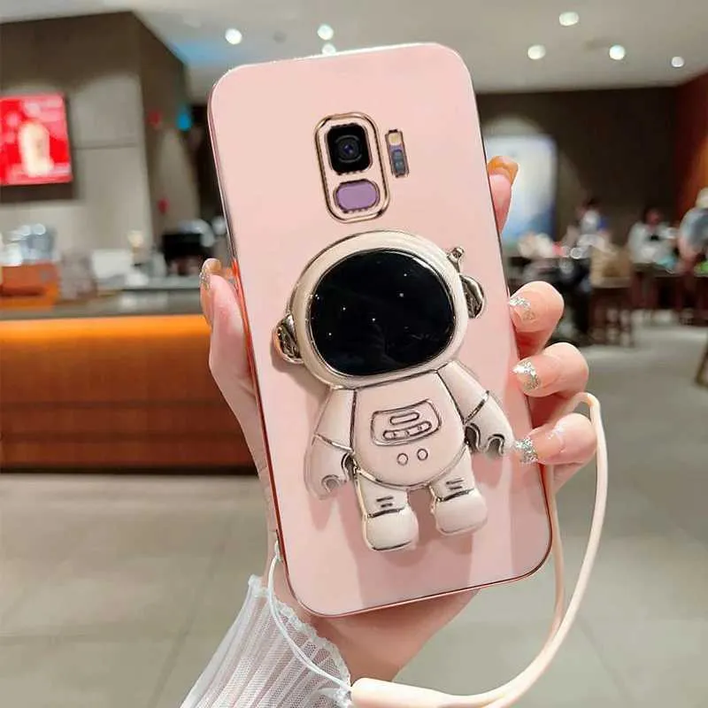 Galaxy S9 phone case half-wrapped soft silicone with folding astronaut ...