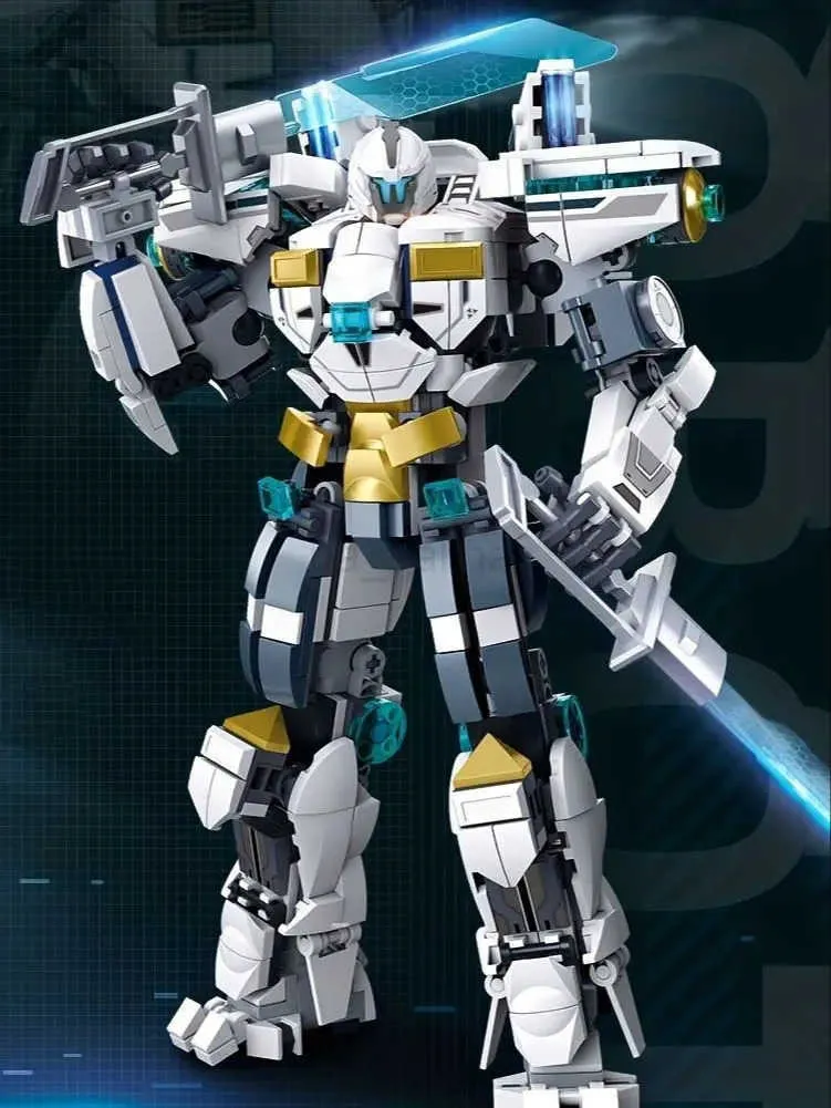 White Guardian Robot Warrior Imaginarium Building Blocks Educational ...