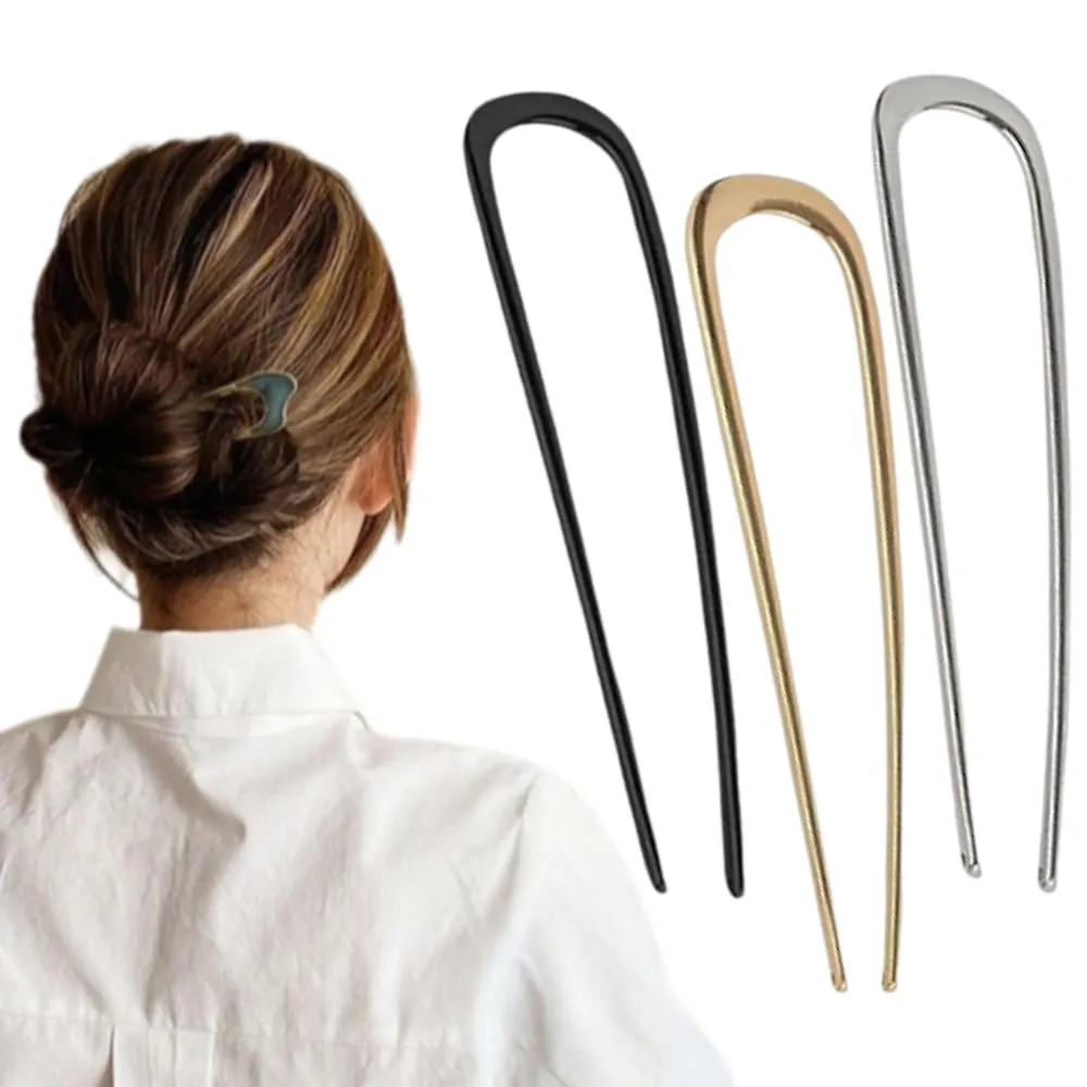 U Shaped Metal Hair Pins: Vintage Style French Hair Sticks for Women ...
