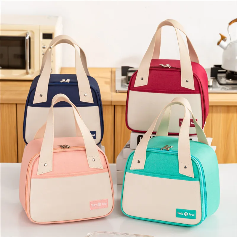 Trapezoidal Insulated Aluminum Foil Cute Insulated Lunch Bags Portable ...