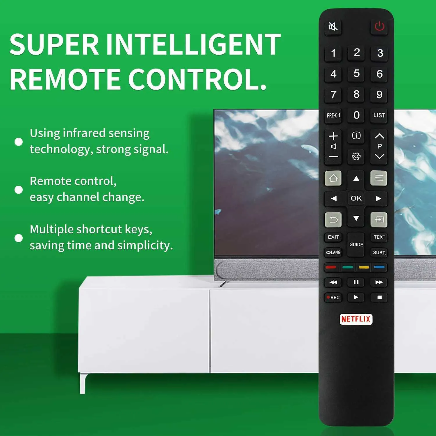RC802N YAI2 Replacement Remote Control for TCL Smart TV Models 32S6000S ...