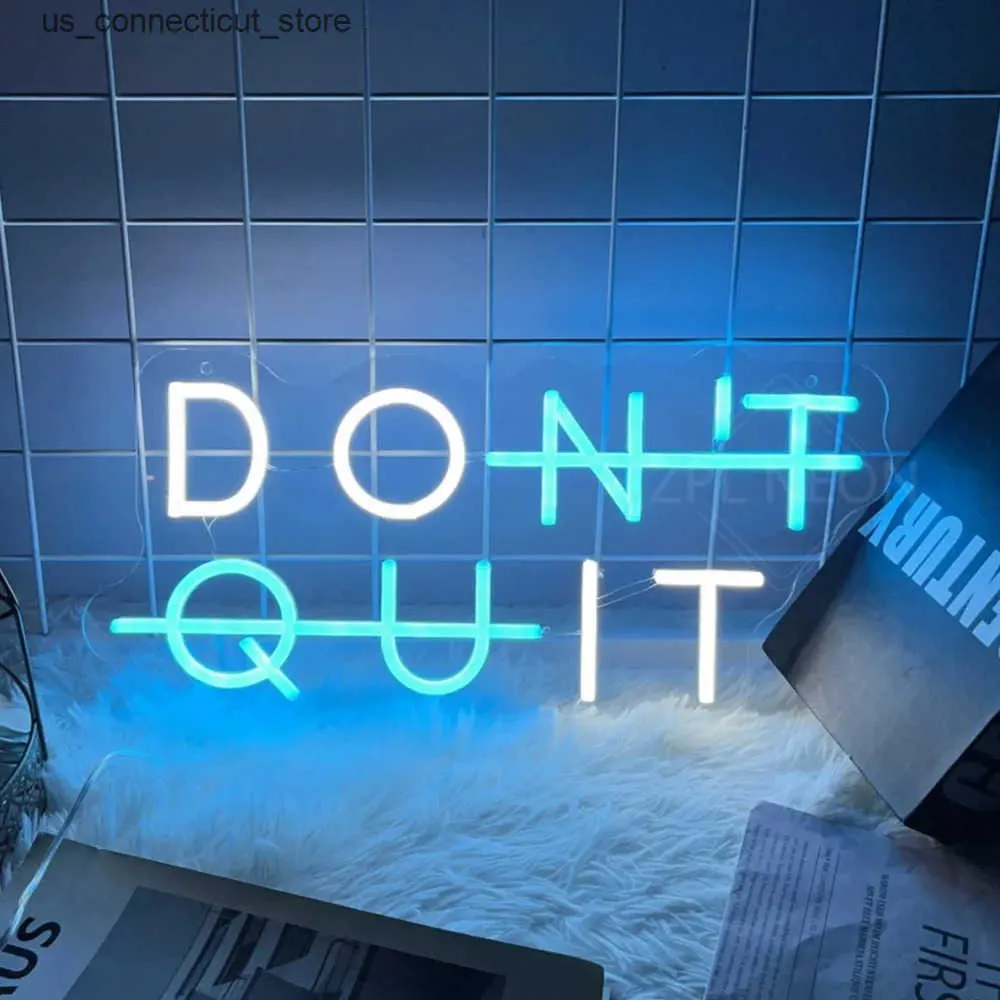 Dont Quit Do It LED Dope Neon Signs Inspirational Quote For Game Room ...
