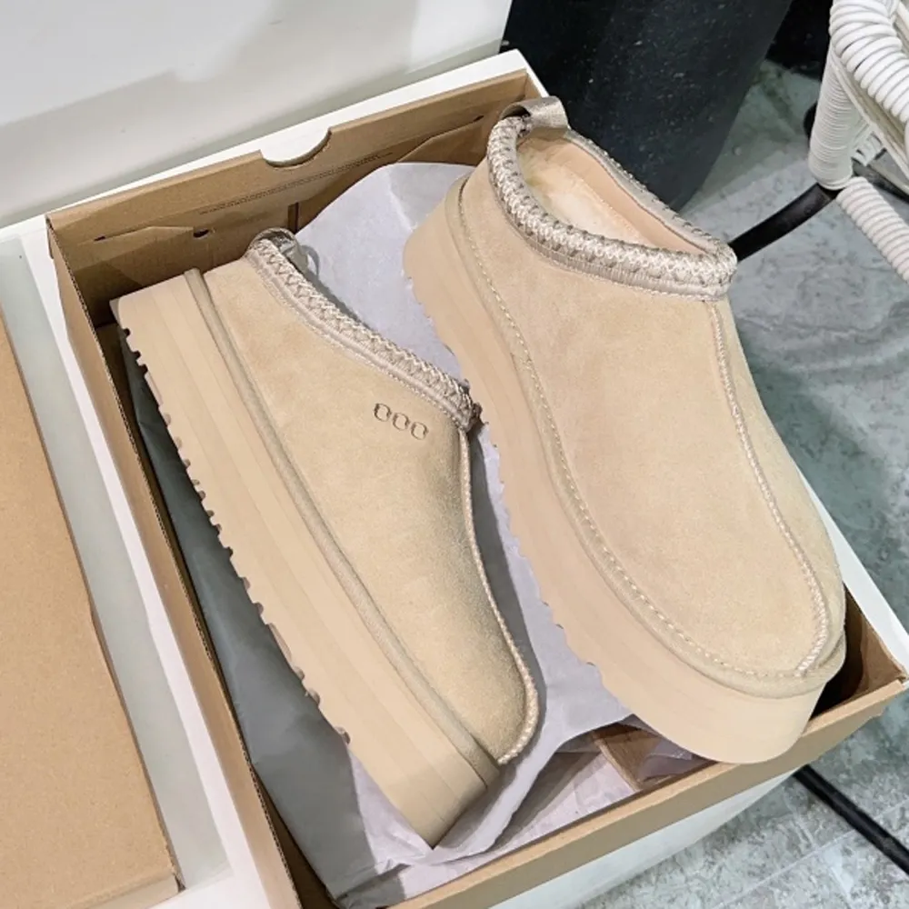 Tazz Mustard Seed Chestnut Sand Fur Tasman Sheepskin Slipper Boots ...