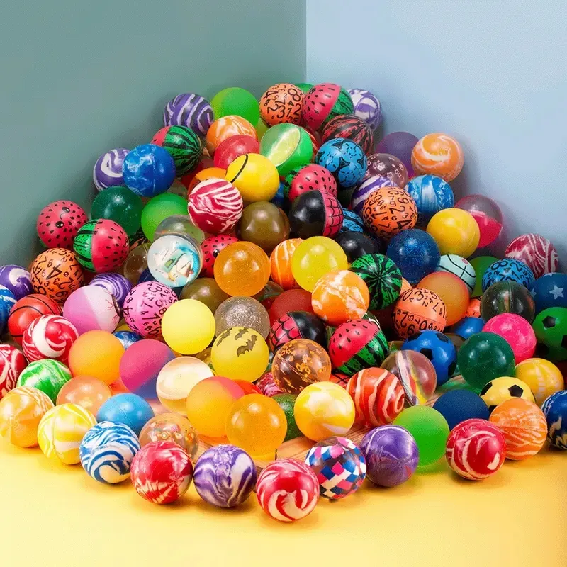 30 Pack Assorted Bouncing Balls for Christmas Fun - Colorful, Durable ...